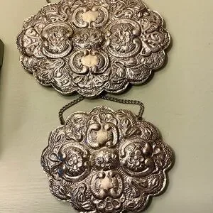 Vintage | Wall Decor | Sterling Silver Turkish Wedding Mirrors Set Of 2 ...